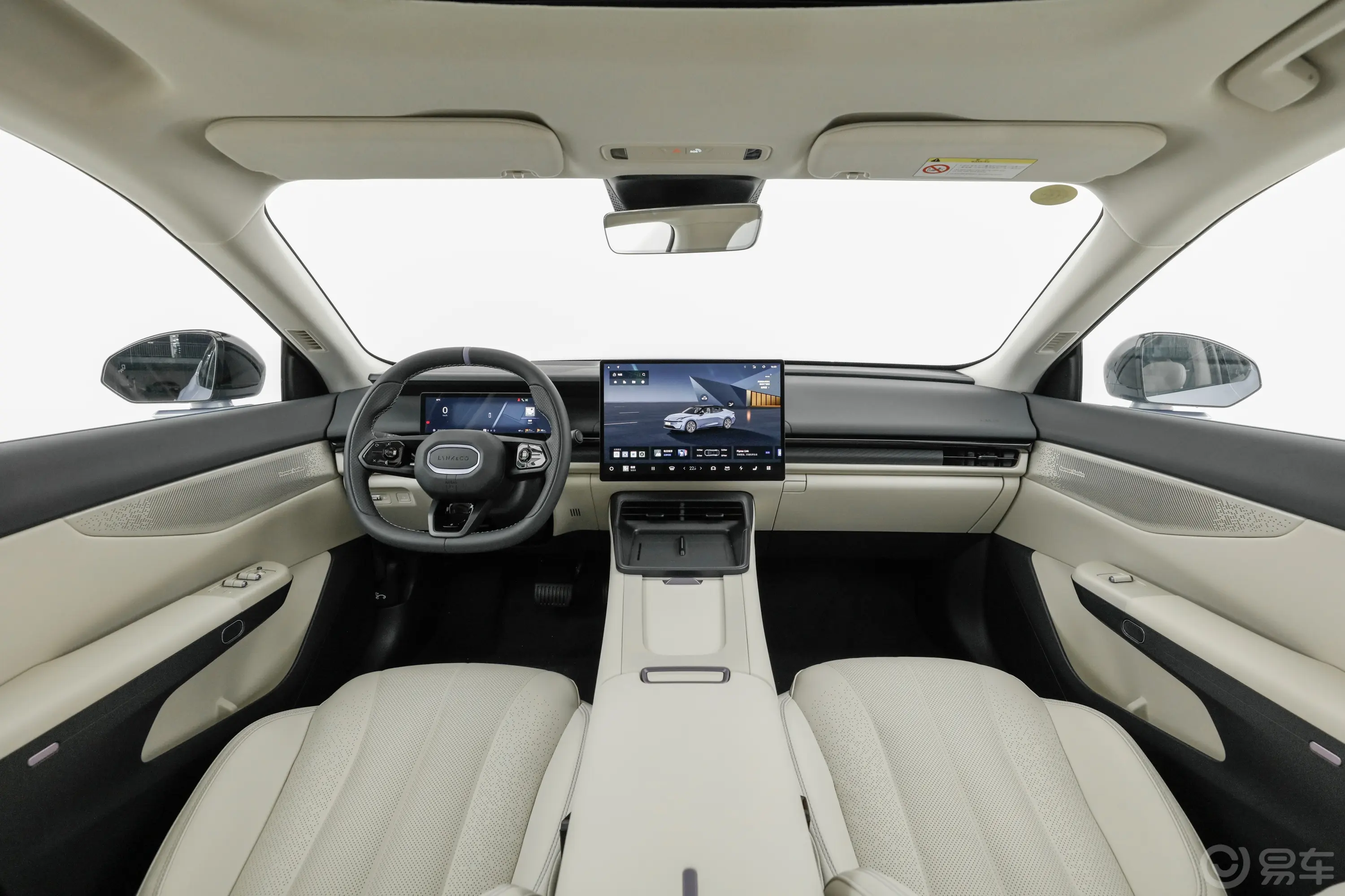 【领克07 EM-PEM-P 1.5T 126km 长续航Halo内饰全景正拍图片-汽车图片大全】-易车